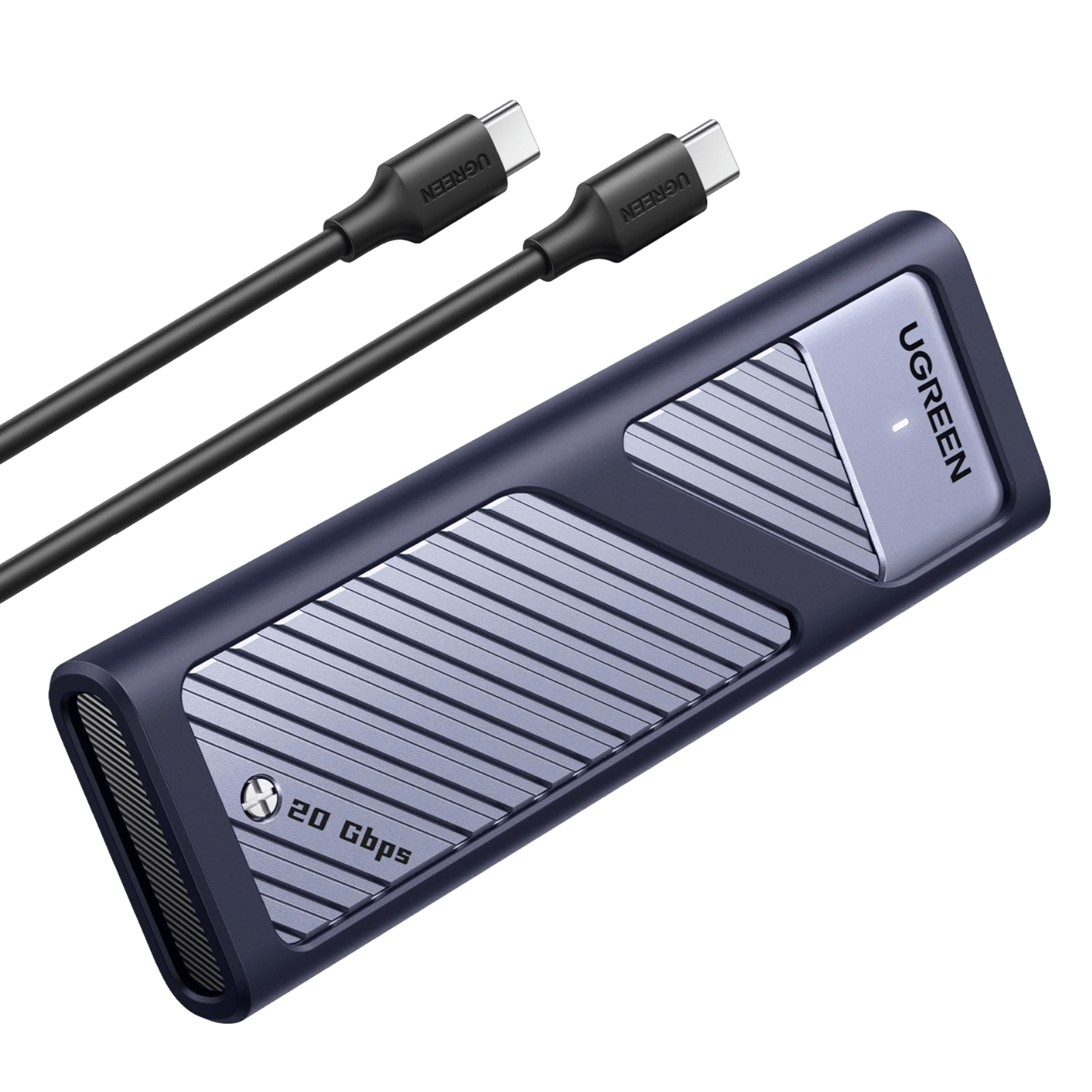 UGREEN M.2 NVMe and SATA SSD Enclosure, 20Gbps NVMe Enclosure with USB ...