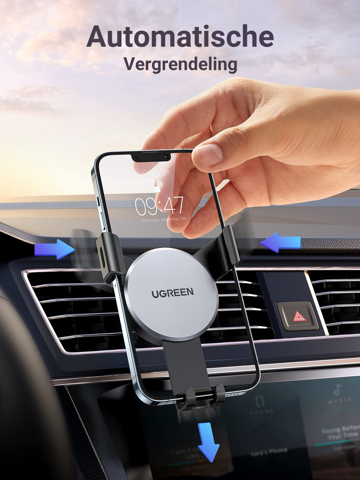 UGREEN Auto Telefoonhouder Air Vent Auto Telefoon Stand Zwaartekrach ...