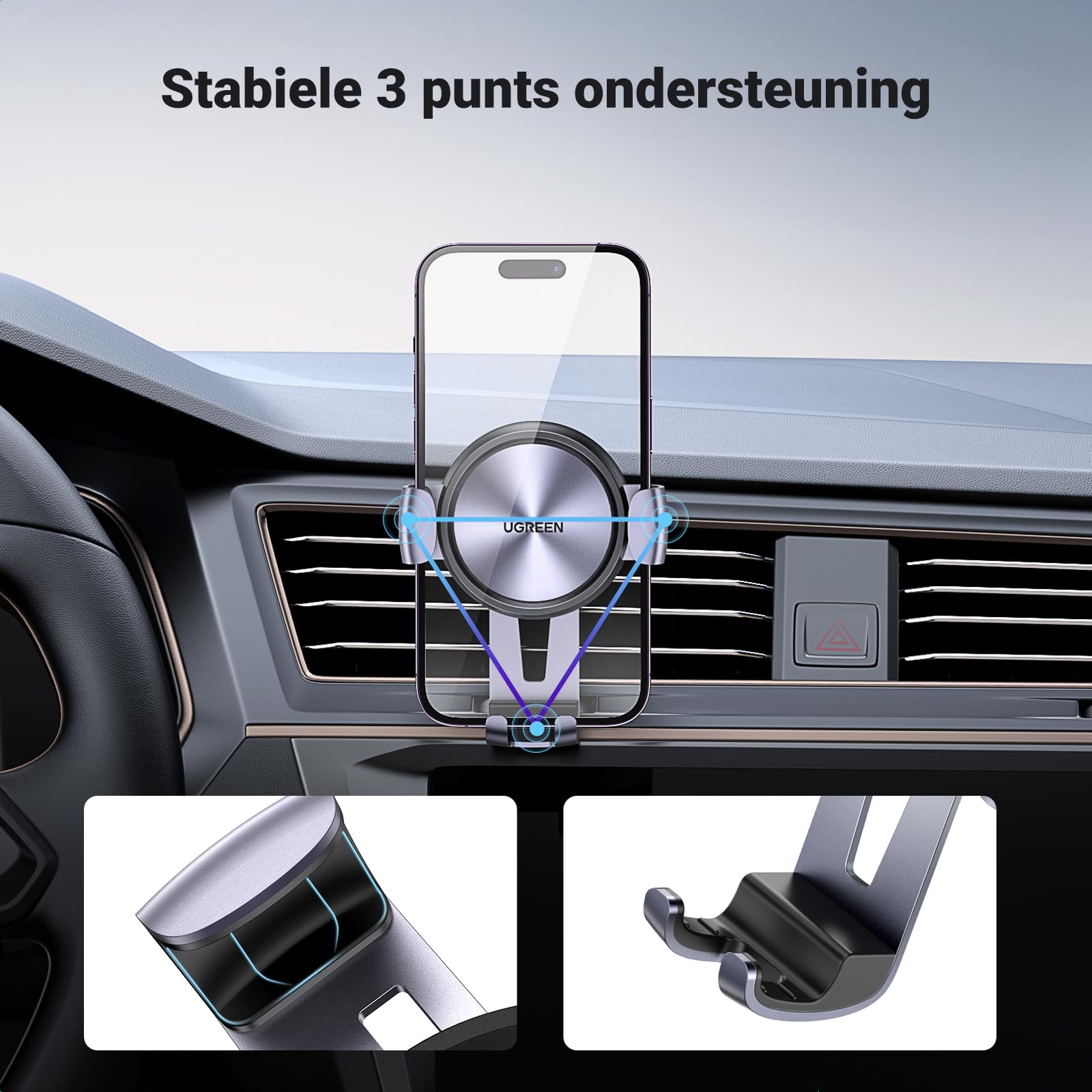 UGREEN Auto Telefoonhouder Ontluchter Zwaartekracht Auto Houder - UGREEN NL
