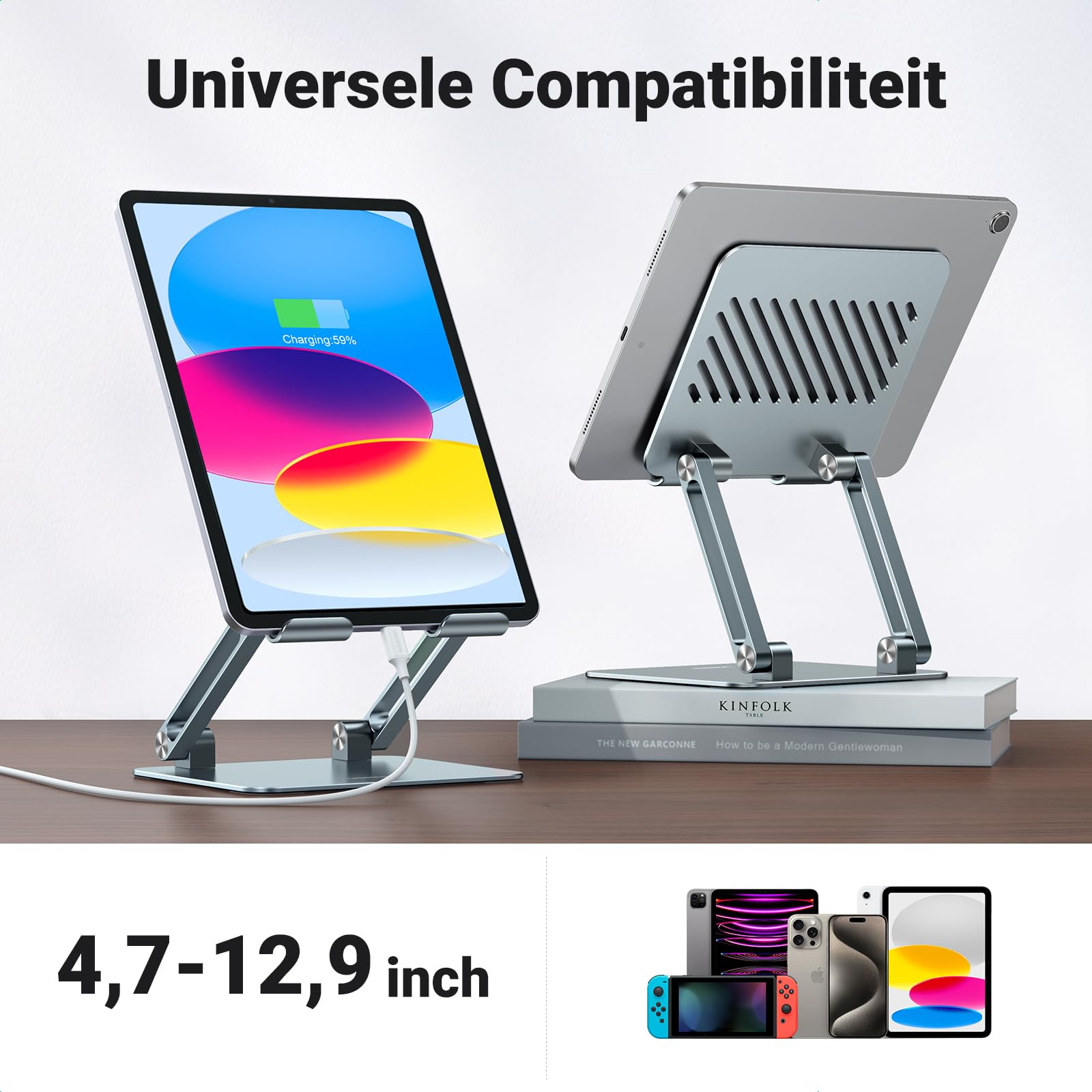 UGREEN Tablet Standaard Verstelbare Tablet Houder Aluminium Opvouwbare ...